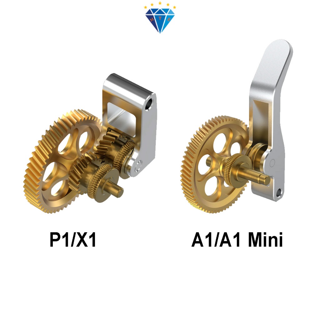 Replacement and Upgrade Hard Steel Extrusion Gear Set for Bambu Lab P1S ...