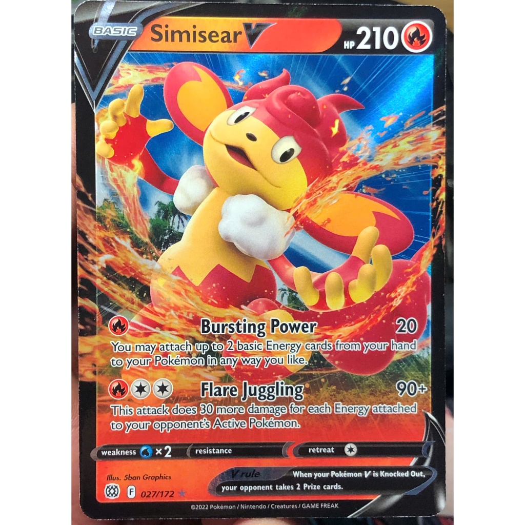 [KW2 Pokemon] [EN] Simisear V Card - 027/172 - Ultra Rare | Shopee Malaysia