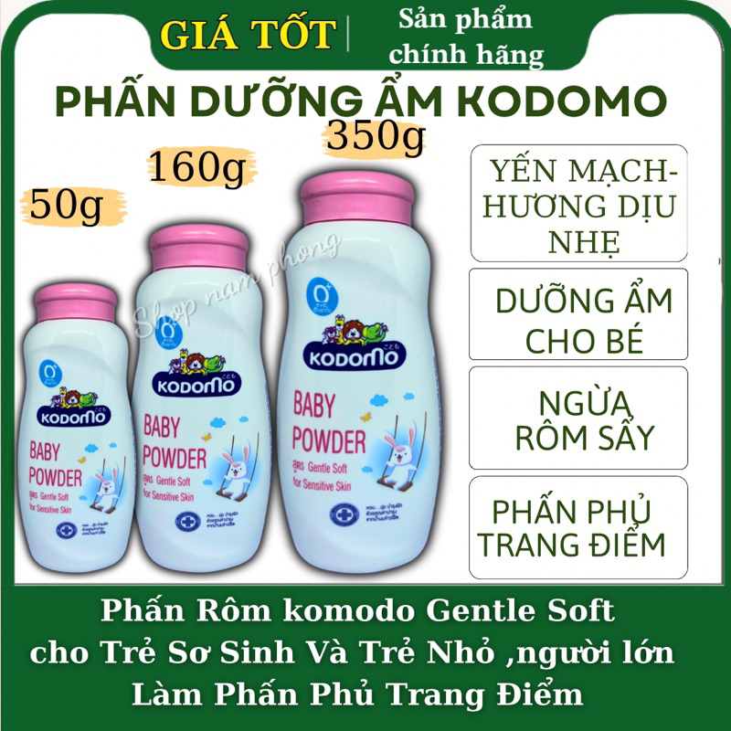 (Thailand) kodomo gentle soft pink moisturizing baby powder | Age 0+ (moisturizes, prevents heat ...