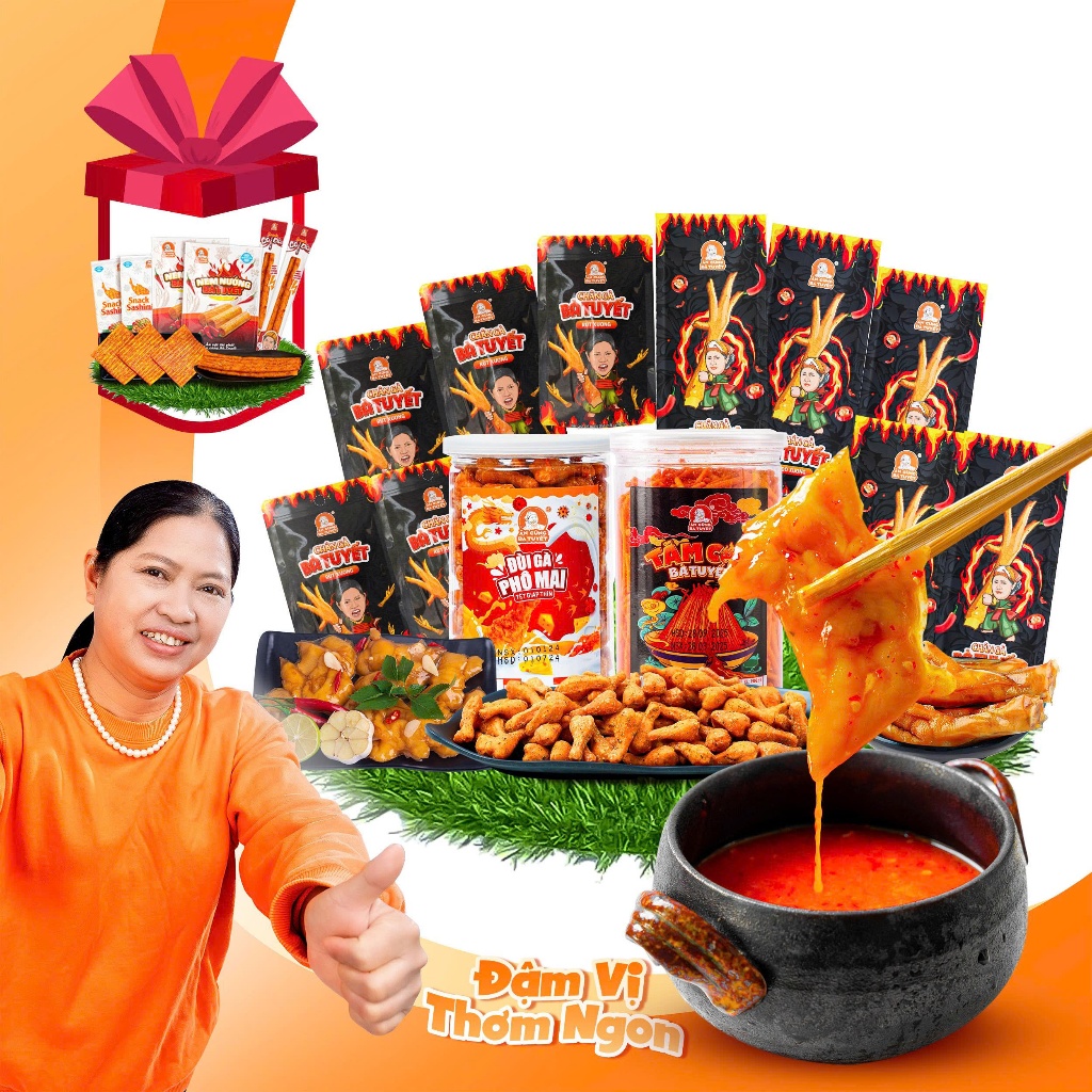 [Free 1 jar of dipping sauce] SONG CHICKEN SONG BIM Combo: 5 spicy ...