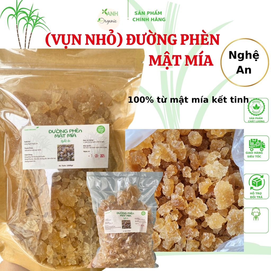 (small flakes) Rock sugar crystallized from Nghe An molasses - unmixed ...