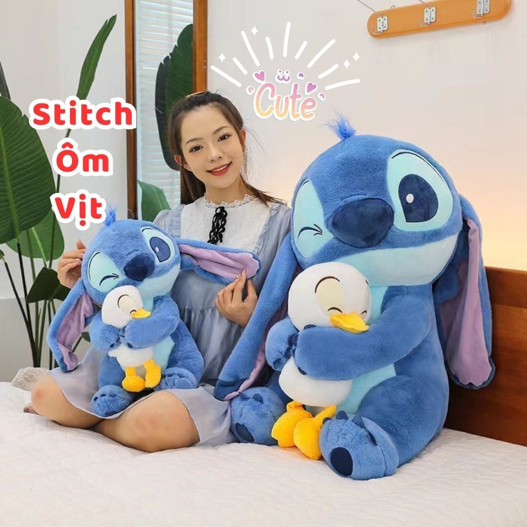 (HCM-Express 2 hours) Stitch teddy bear holding a cute duck, mini ...