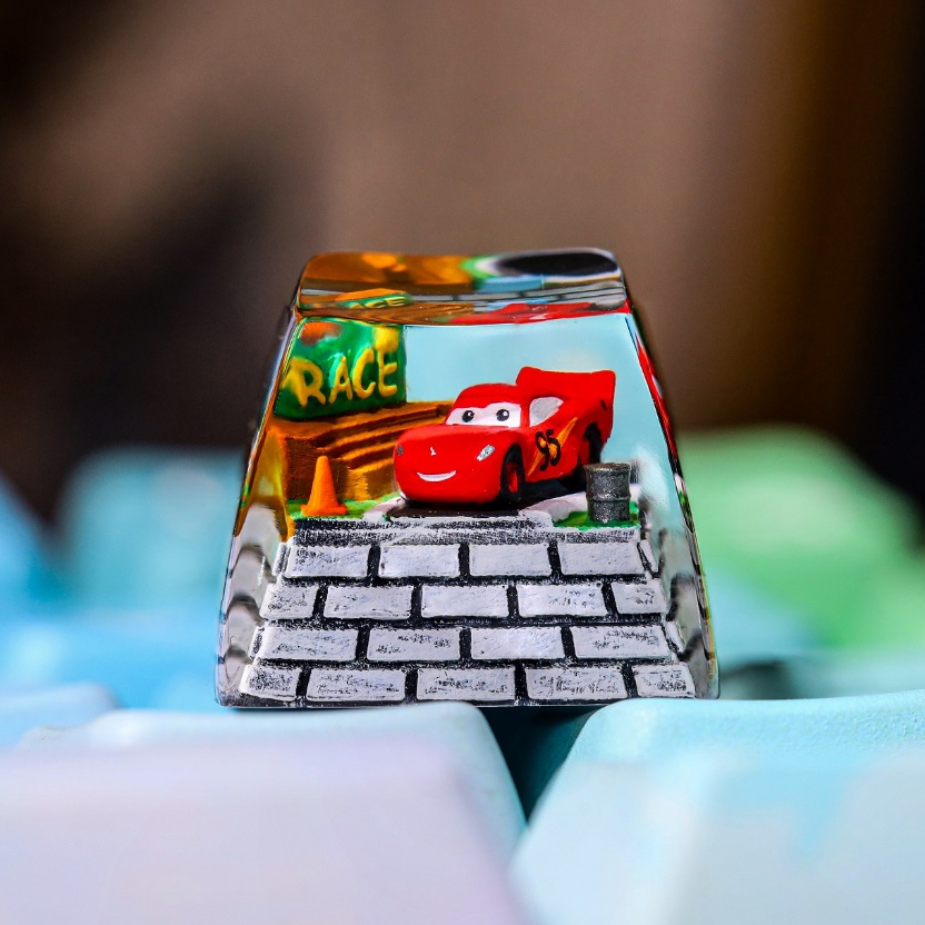 Lightning McQueen Car Keycap 1U SA Profile - Super Cute Mechanical Key ...