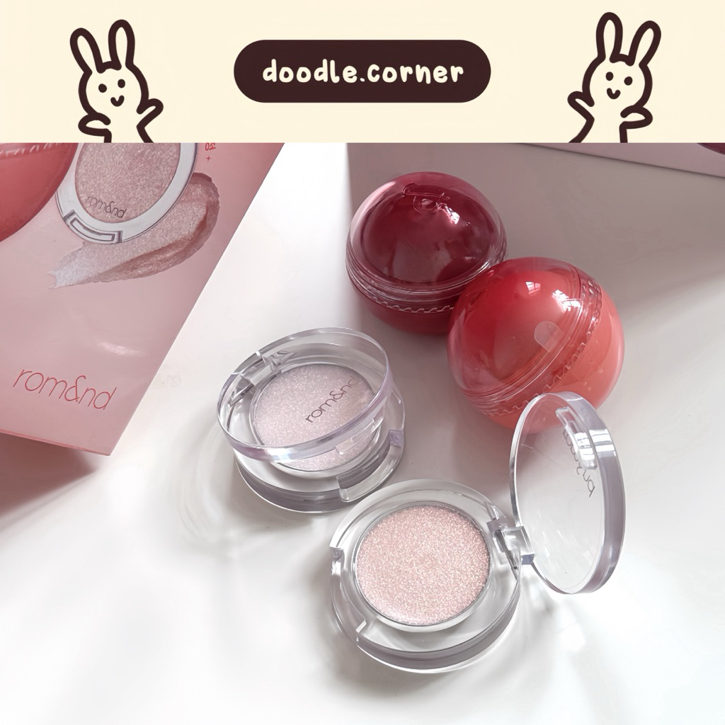 [Olive Young] Romand Juicy Roll Cheek egg blush Set with highlight Rare ...