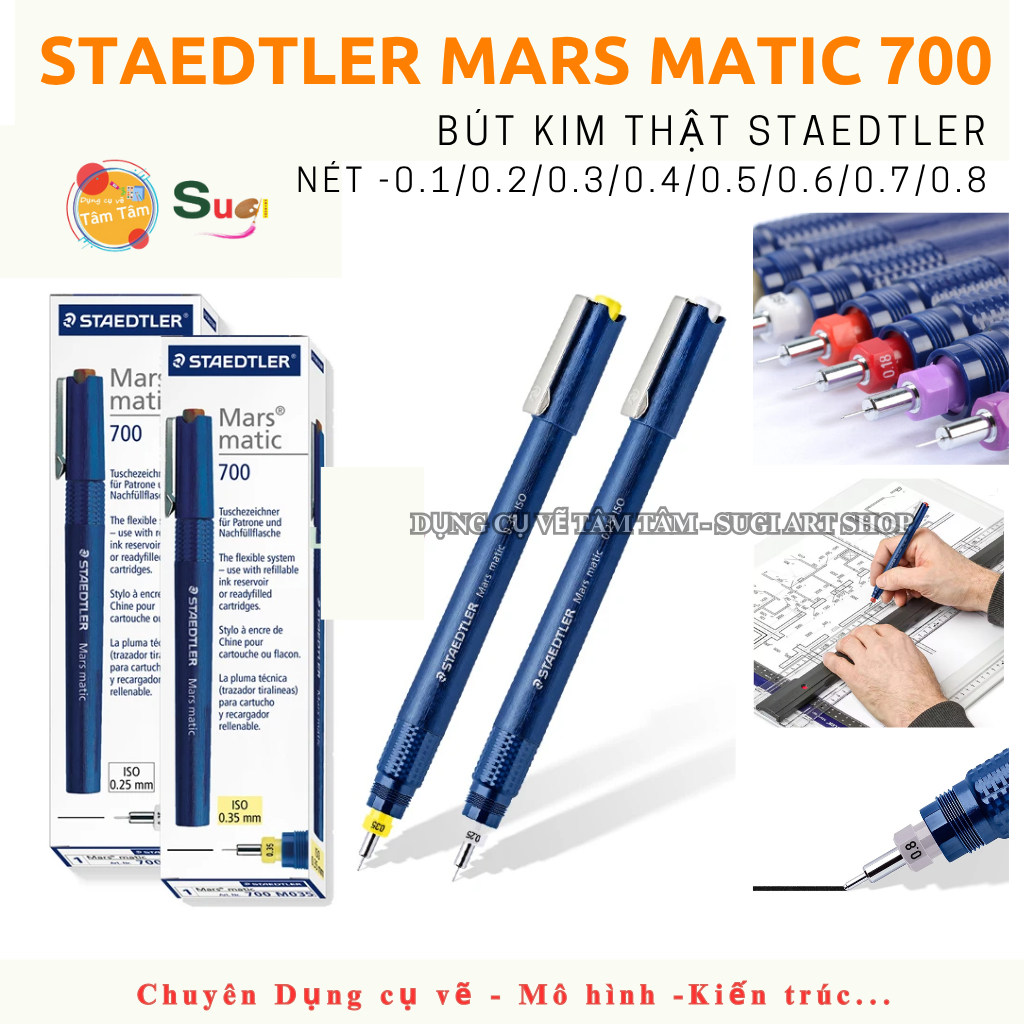 [ Tam Tam ] Staedtler Real Needle Pen, Staedtler Mars matic 700 Technical Drawing Pen, (Pen ...