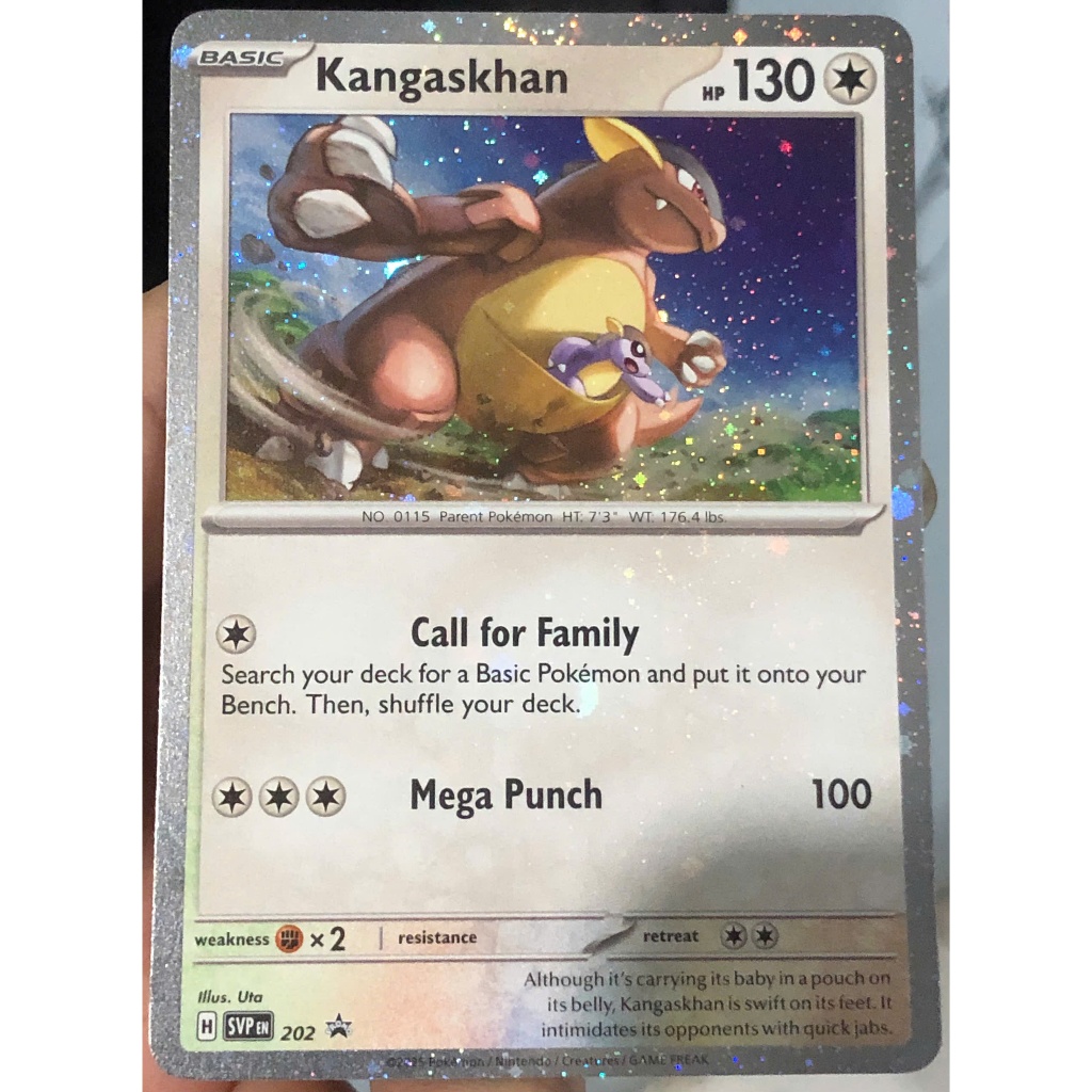 [KW2 Pokemon] [EN] Kangaskhan SVP202 Cosmo Holo Promo Card | Shopee ...