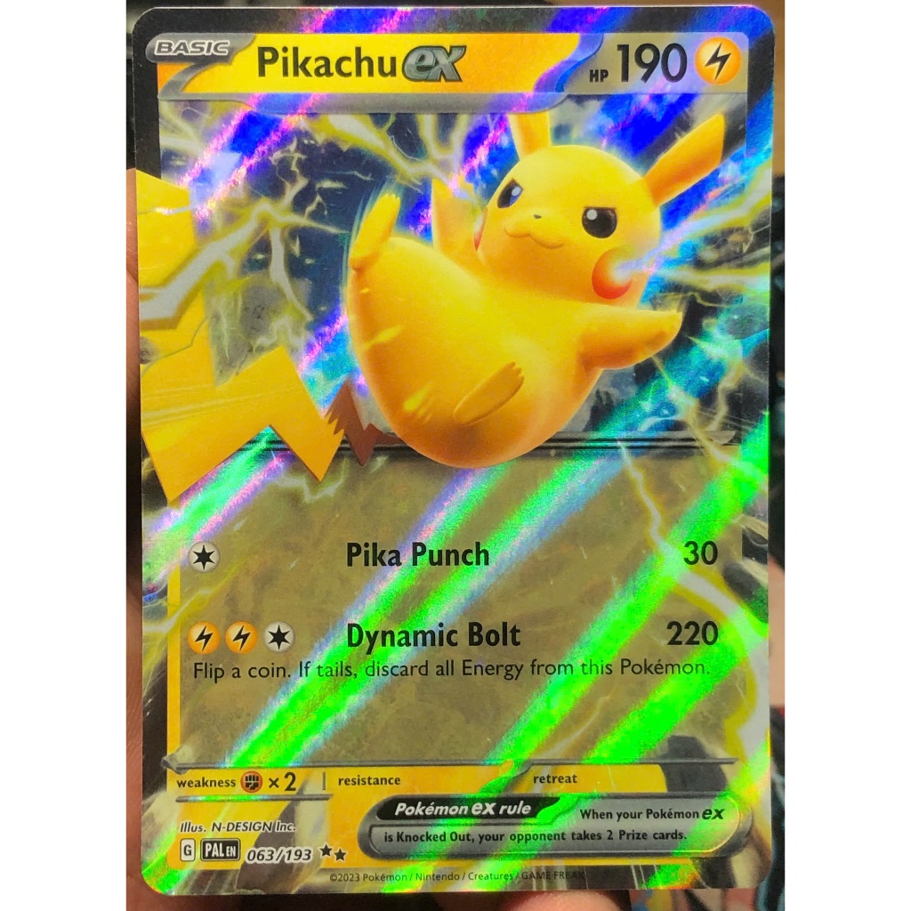 [KW2 Pokemon] [EN] Pokemon Pikachu ex Card - 063/193 - Ultra Rare ...