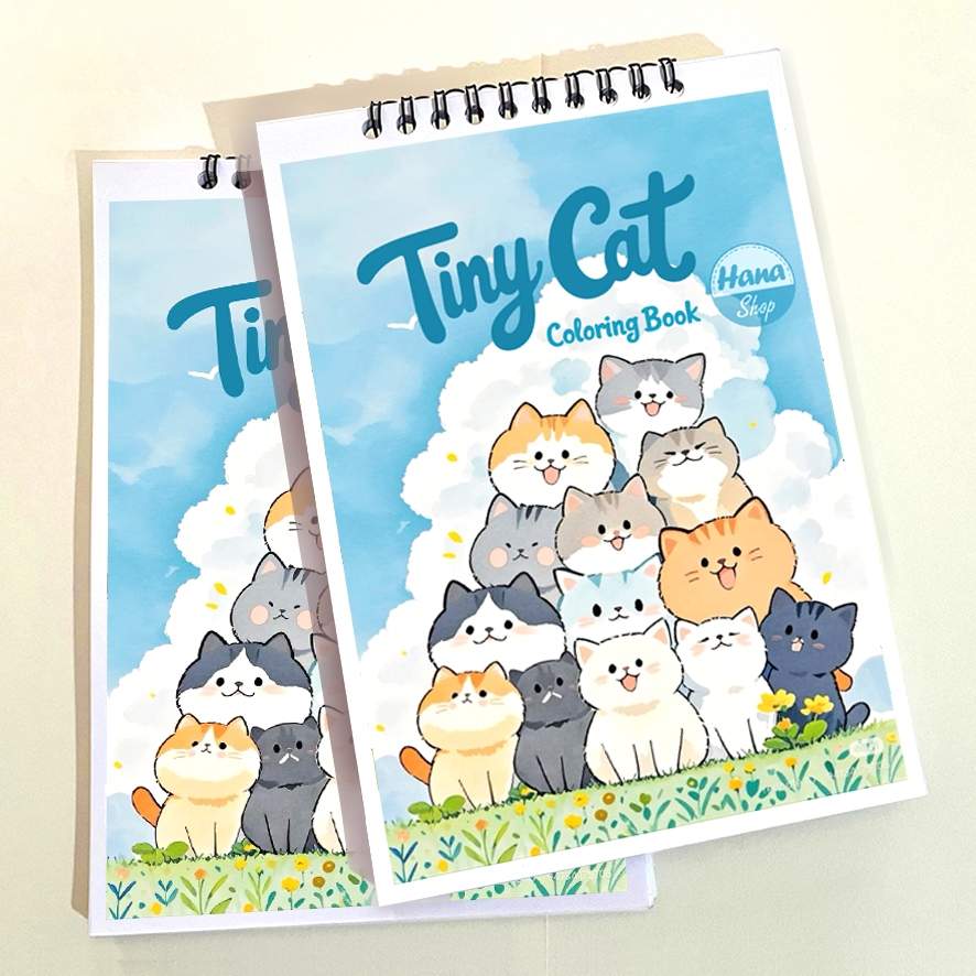 Tiny Cat coloring pages - Mischievous Cat 32 A5 size pictures ...