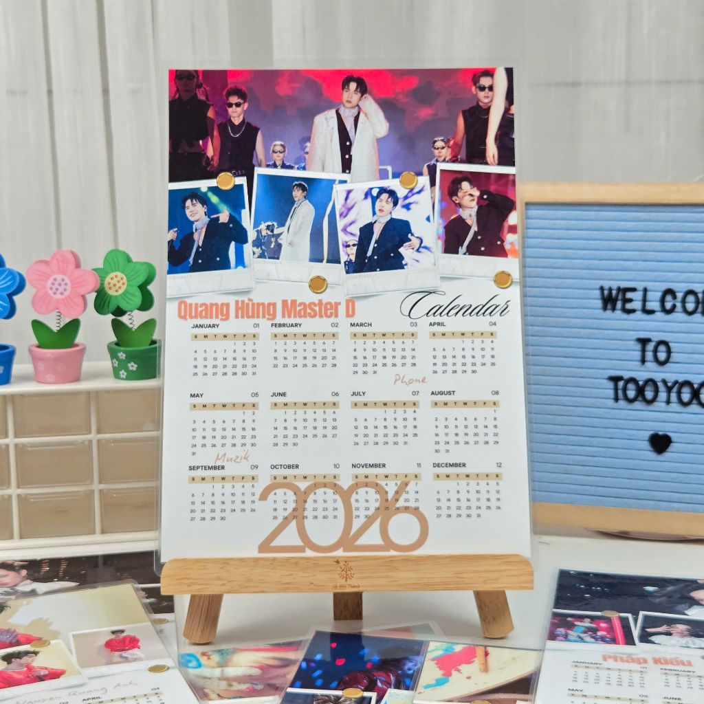 Wall calendar 2026 IDOL VN clan laminated Plastic TooYoo BK01951 ...