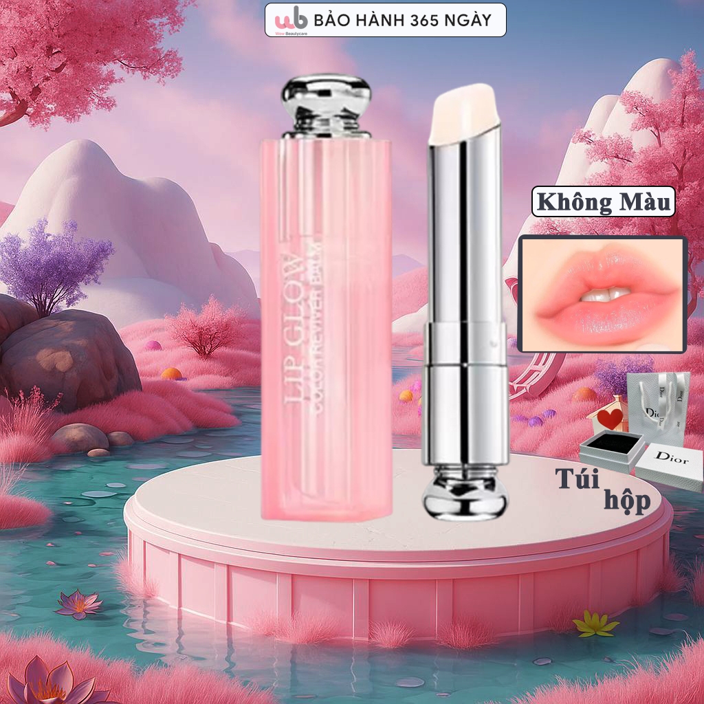 Diior 000 colorless Addict Lip Glow, Full Box Bag + Box, helps lips become rosy and smooth ...