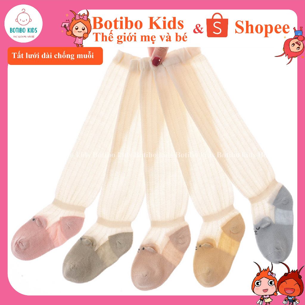 Summer high-neck anti-mosquito socks for newborns, wide-neck cotton ...