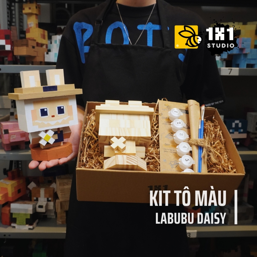 Labubu Daisy Wooden Model Self-Coloring KIT (DIY) | Shopee Malaysia