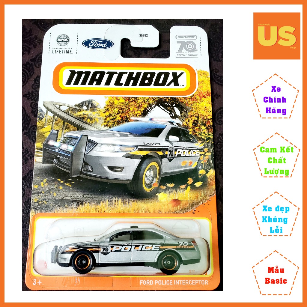 Matchbox Ford Police Interceptor 1.64 Scale Model Car - Police Car ...