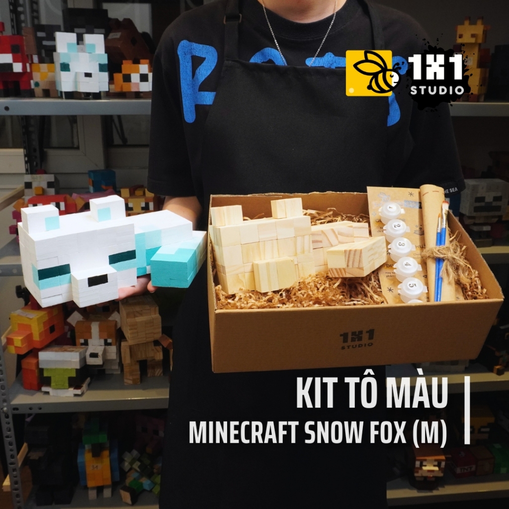 Minecraft Fox Snow Fox Coloring Kit size M (DIY) | Shopee Malaysia