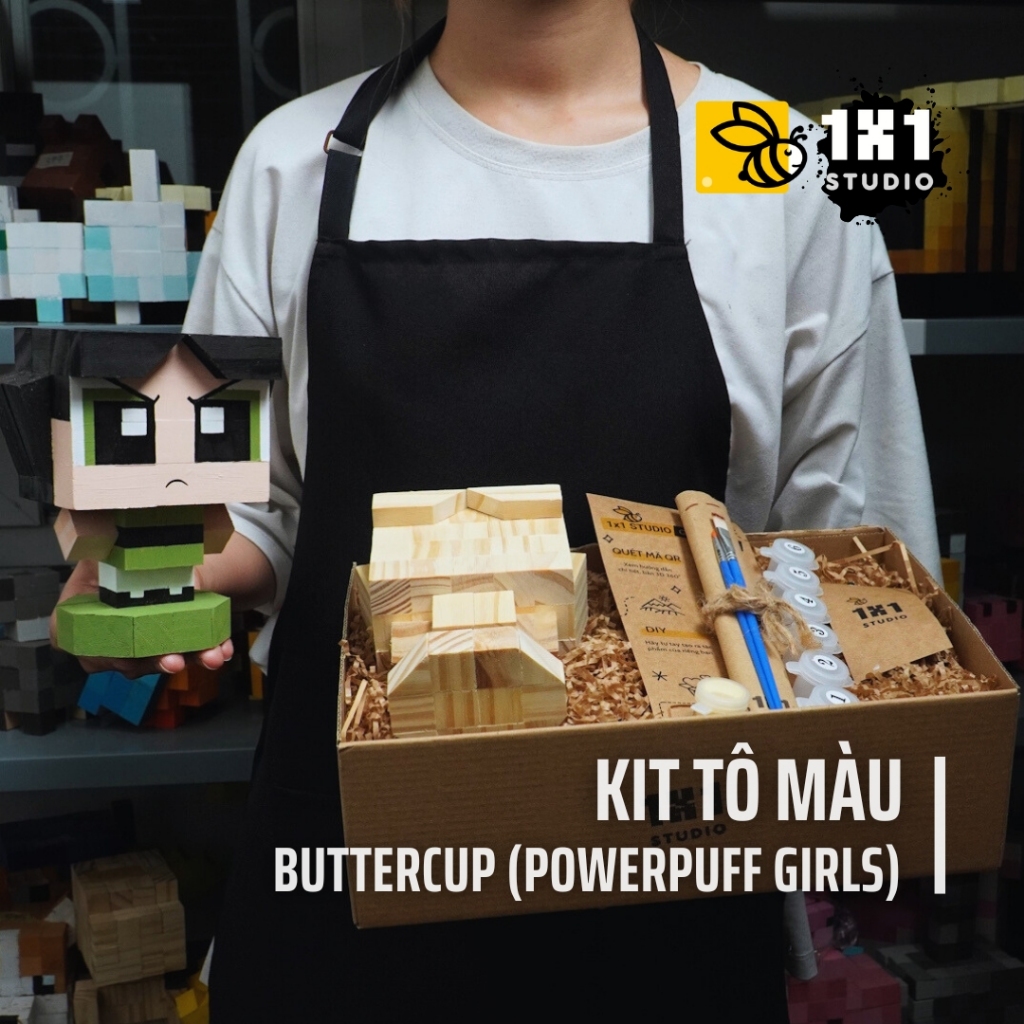 Buttercup PPG Wooden Model Coloring Kit | Powerpuff Girls (DIY ...