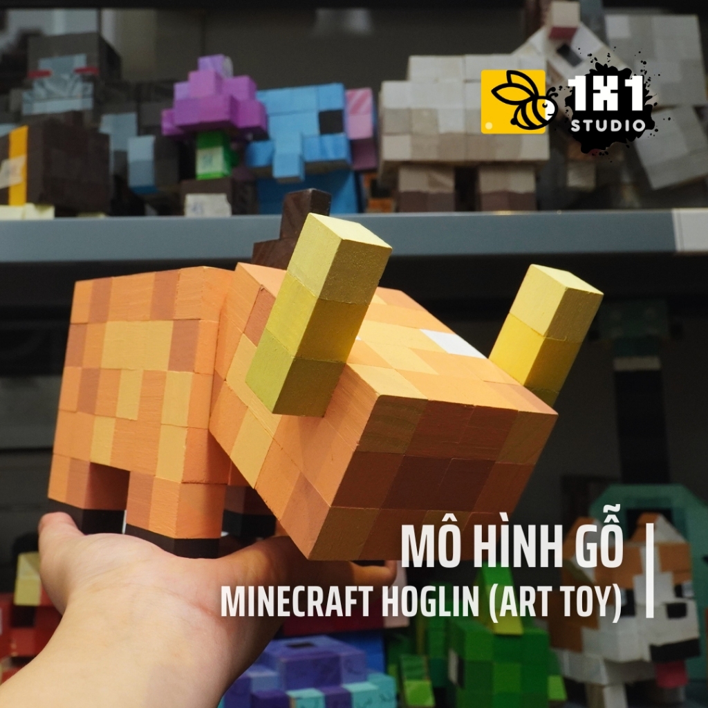 Minecraft Hoglin Wooden Model (Art Toy) | Shopee Malaysia