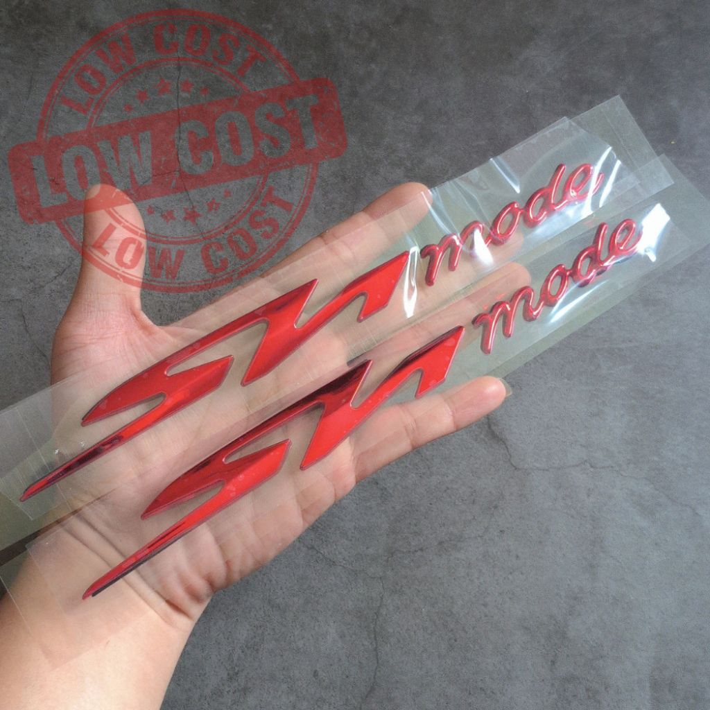 (Red) SH mode embossed stamp 2020->2025 shiny chrome-plated hard ...