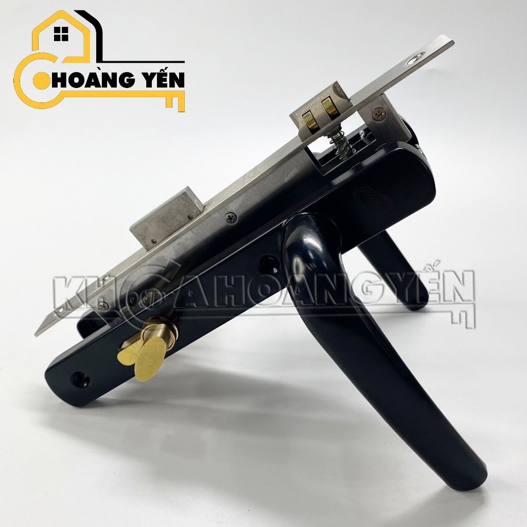 Aluminum door lever lock system 55 with chamfered edges, single point ...