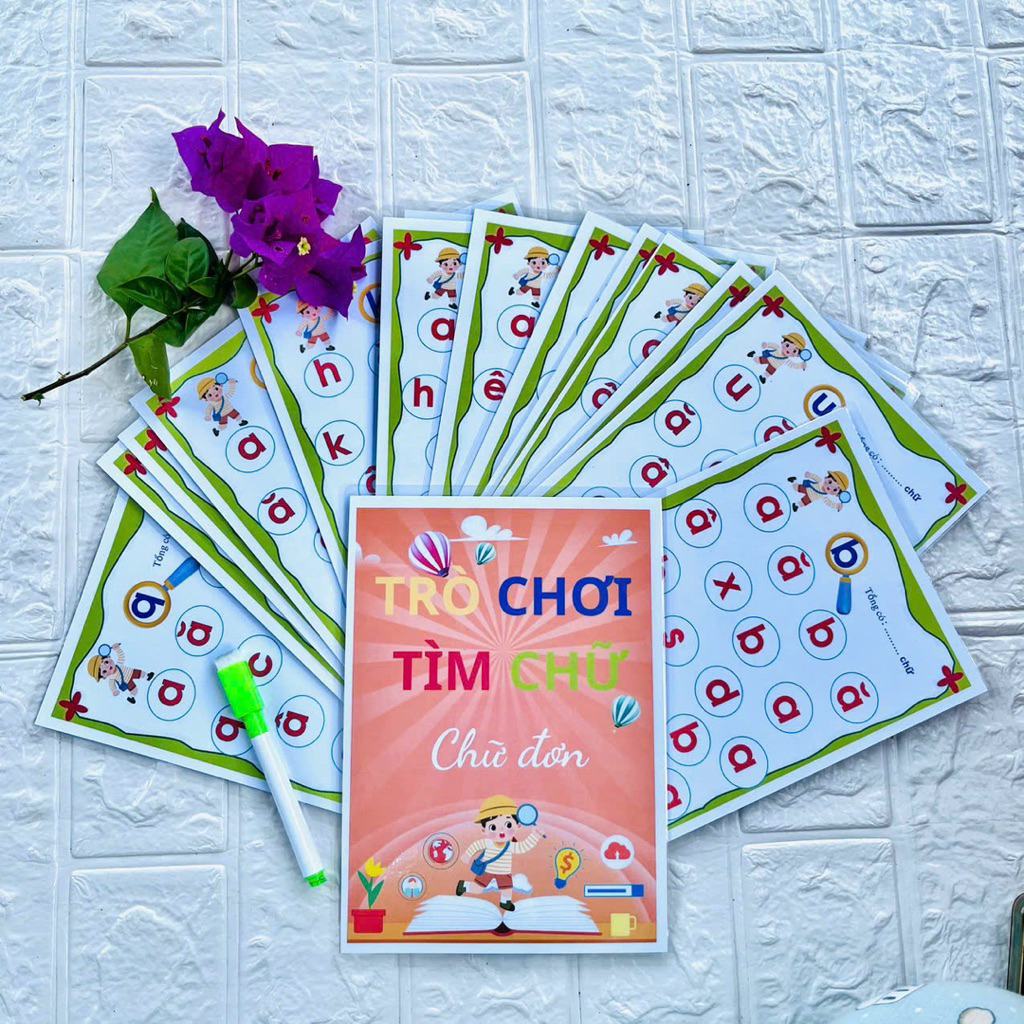 Set of cards for children to recognize and find Vietnamese letters ...
