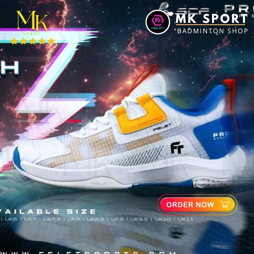 Genuine felet flash pro shoes (white), shoe bag included | Shopee Malaysia