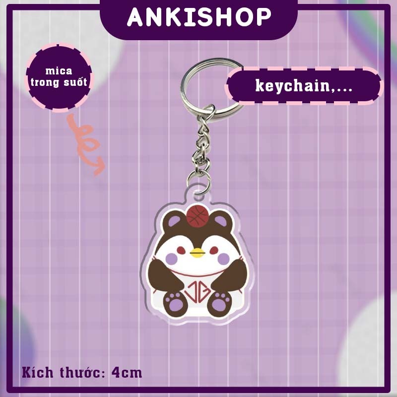 GUINZLY cute OTP mascot keychain, transparent mica border keychain for ...