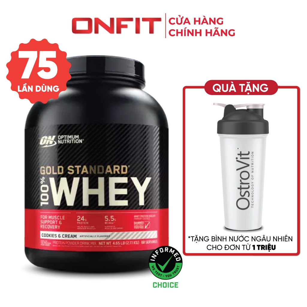 Optimum Nutrition Gold Whey Standard 100% Powdered Milk (2Lbs, 5Lbs ...