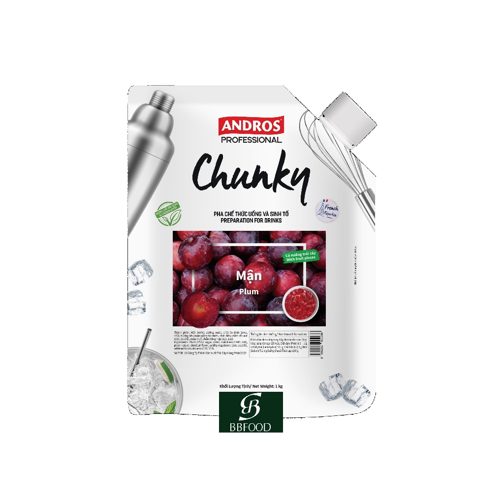 ANDROS PROFESSIONAL CHUNKY PLUM JAM BAG 1KG | Shopee Malaysia