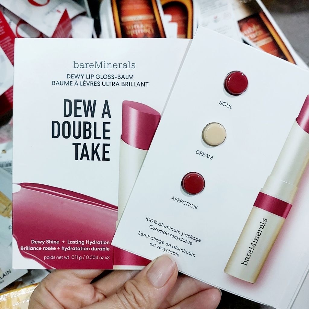BareMineral lip balm sample 3 boxes *0,11g | Shopee Malaysia
