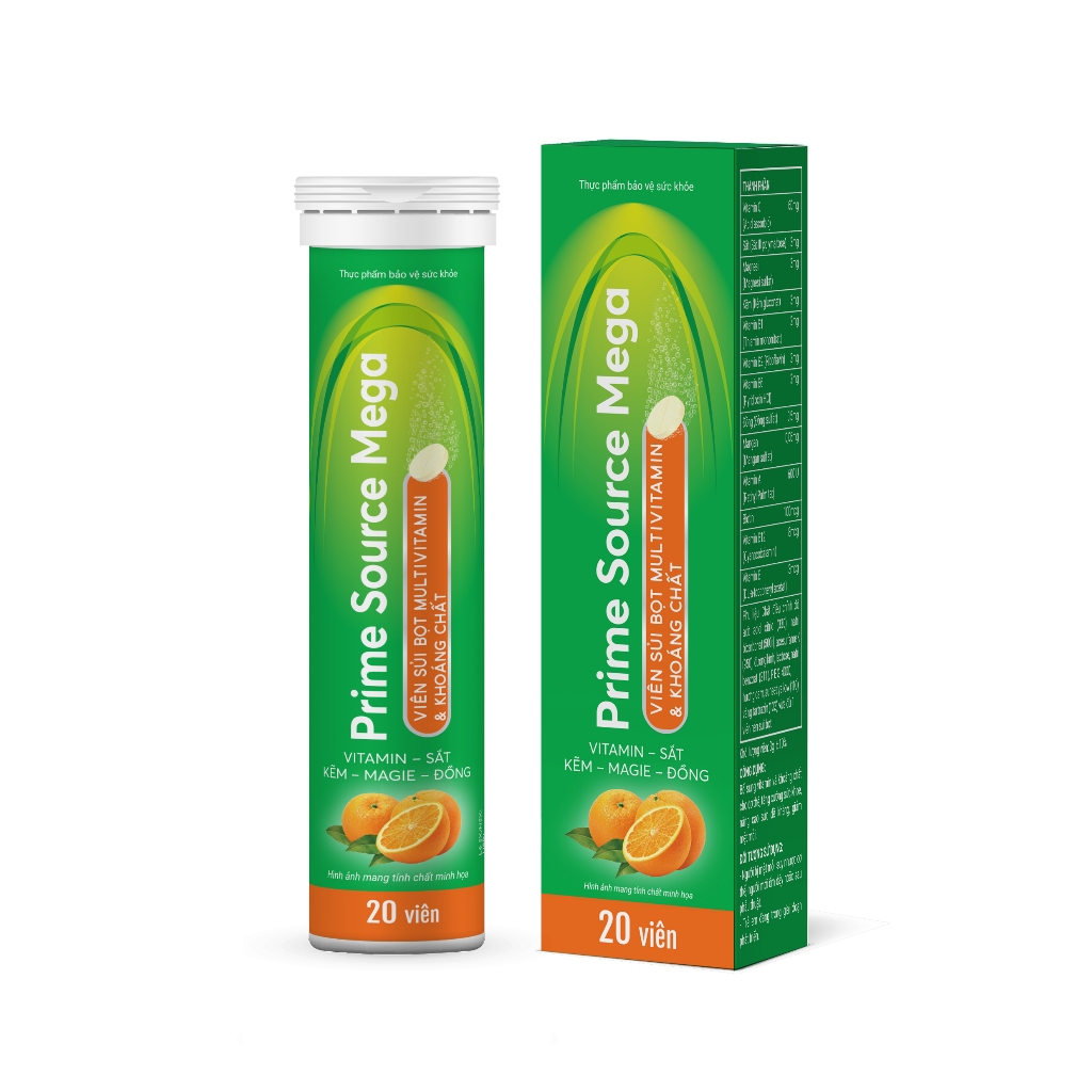 (Gift) Prime Source Mega effervescent tablets supplement Multivitamin ...