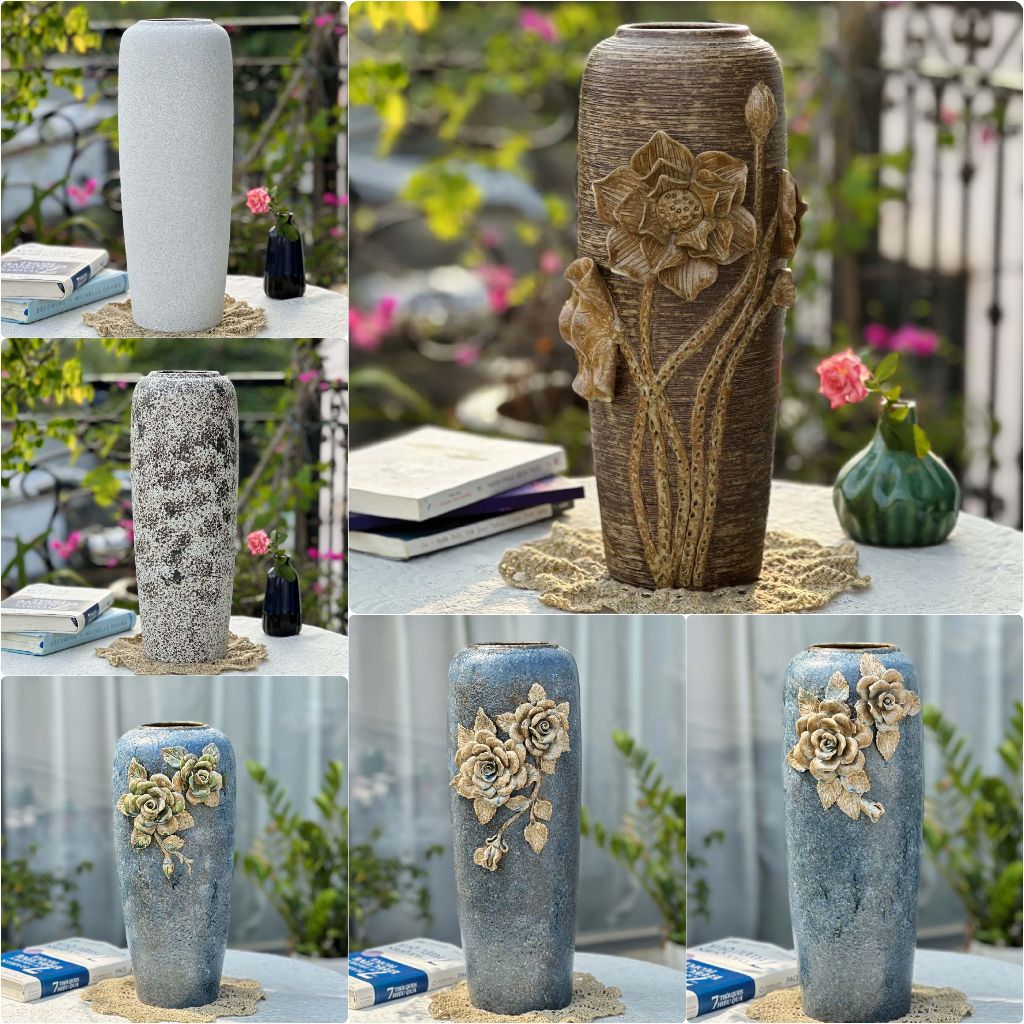 Bomb-shaped ceramic flower vase 40cm 45cm 50cm high, high-end ...