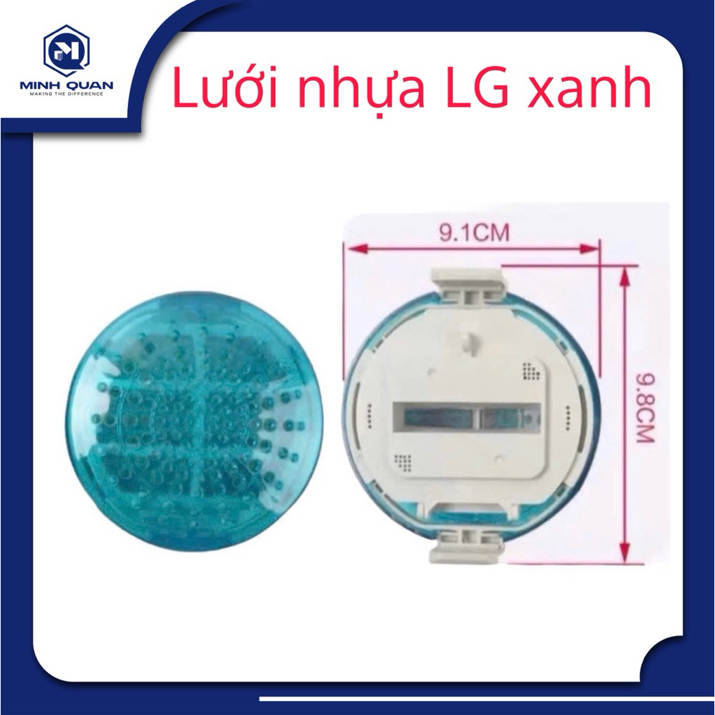 Green plastic LG washing machine trash filter bag - Round LG washing ...