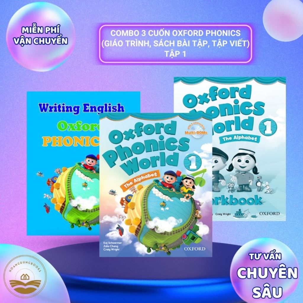 English books - Combo of 3 Oxford Phonics books (Textbook, workbooks ...