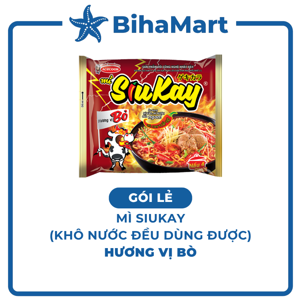 [RETAIL PACKAGE]- ACECOOK - Siukay Noodles with Beef flavor, Siukay ...