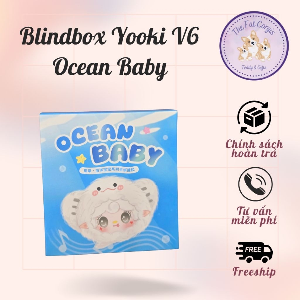 (Genuine) Blindbox blind box Yooki Ocean Baby mini teddy bear keychain ...