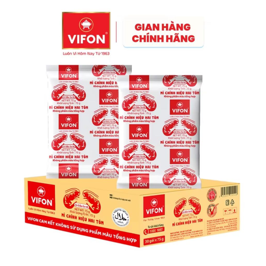 VIFON Two Shrimp Genuine Noodles 75g / Pack | Shopee Malaysia
