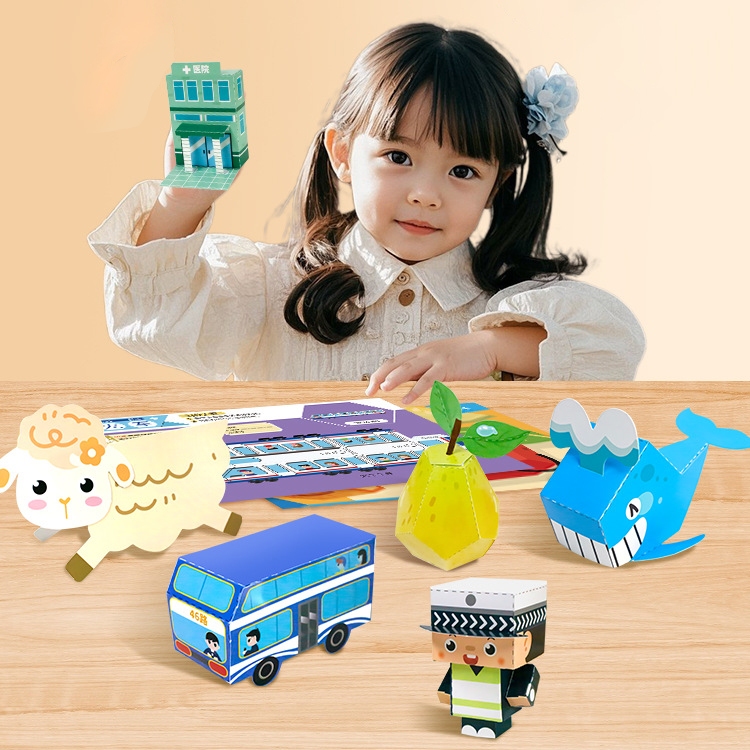 Set of 11 Origami Craft 3D Paper Folding Models for Creative Children ...