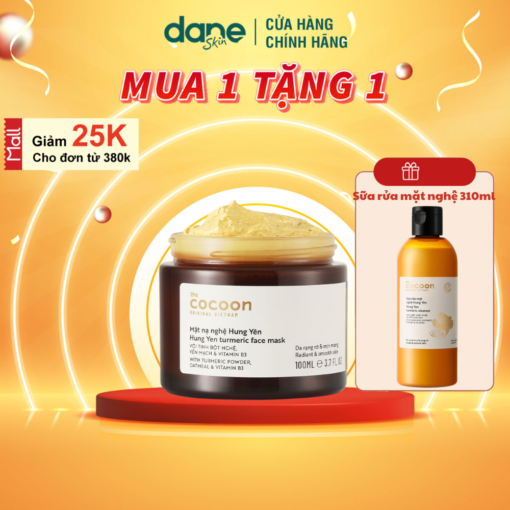 Hung Yen COCOON turmeric mask 100ml - Helps brighten skin, reduce dark ...
