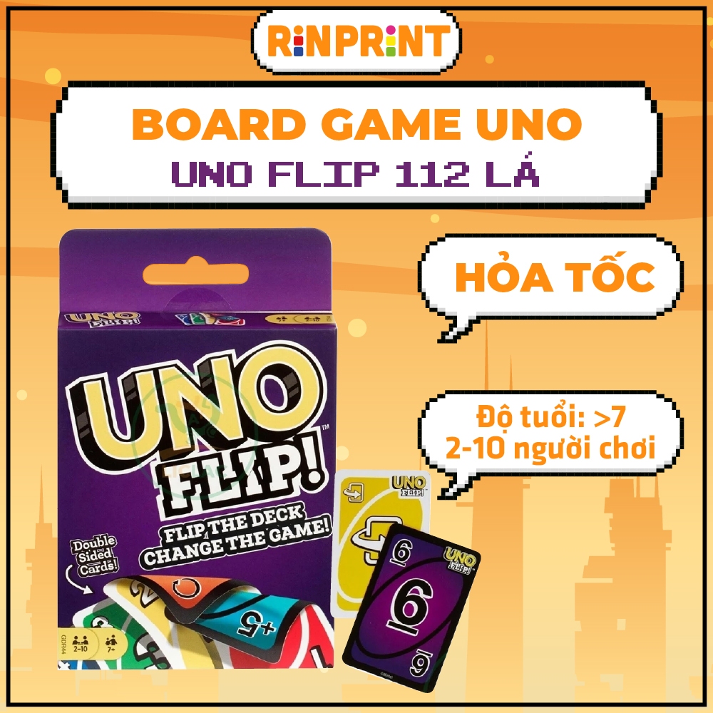 [Cardgame] UNO FLIP 112 Cards, Boardgame Cards, Compact Design ...