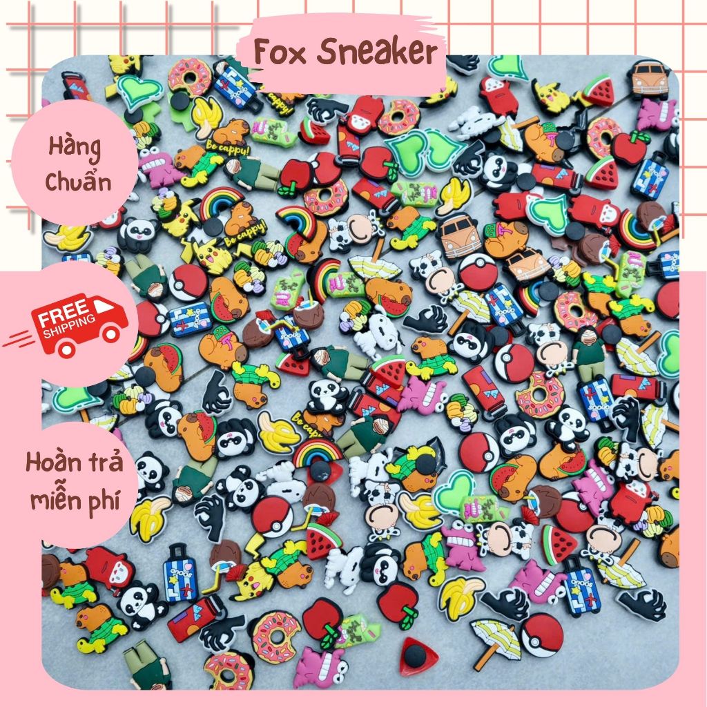 Charm Jibbitz Plastic Sticker Logo Attached to Cartoon Sandals - Fox ...