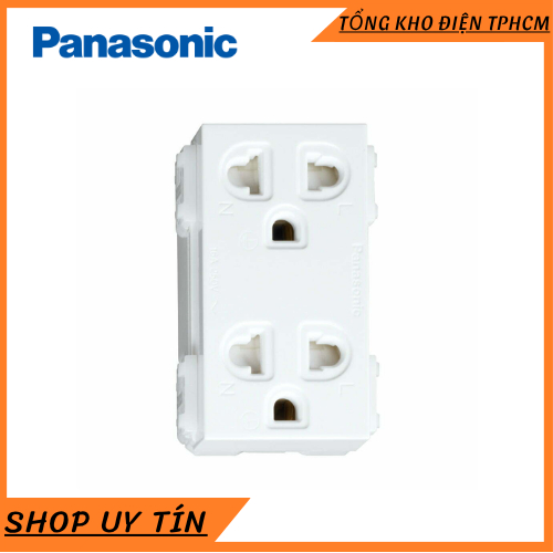 Panasonic White 16A Double 3-Prong Quick Socket Wide Series WEV1582SW ...