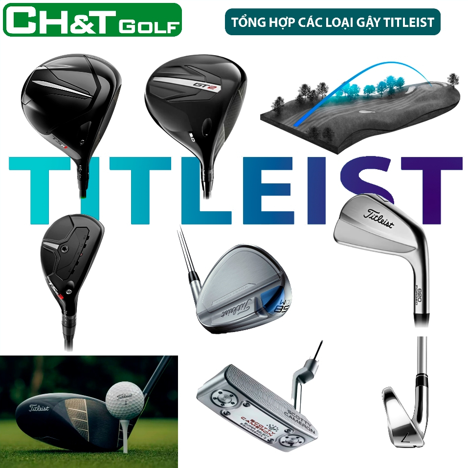 Compilation of new used Titleist golf clubs Driver, Iron, Wood, rescue ...