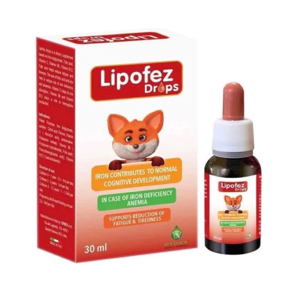 LIPO FER Drops biological iron (30 ml) helps children reduce iron ...