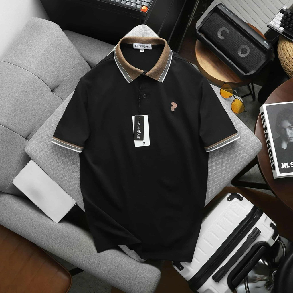 Men's Polo Shirt Men's Turn-down Collar T-shirt with Luxurious Ruffles ...