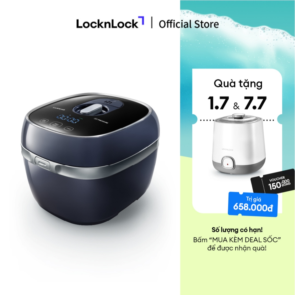 LocknLock 1.2L high frequency rice cooker, spill-proof, keeps warm for ...