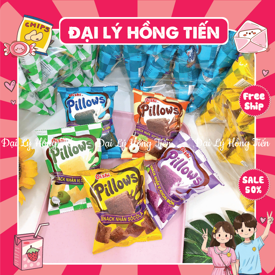 [PACK OF 10] Oishi Snack Pillows with Coconut Milk - Chocolate ...