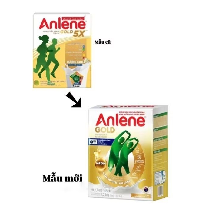 Anlene 5x Vanilla flavored milk powder 1.2kg box (new model) | Shopee ...