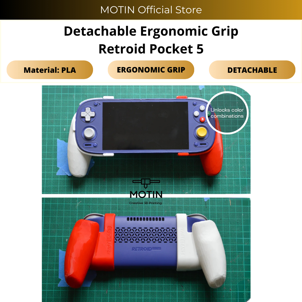 Detachable Ergonomic Grip for Retroid Pocket 5 - Flexible Detachable ...