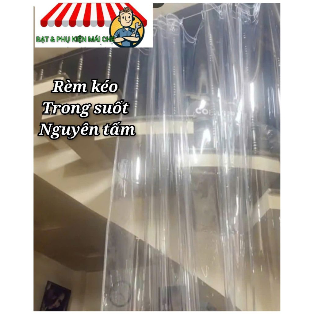 (Full accessories) Transparent curtain to prevent cold/ Transparent PVC ...
