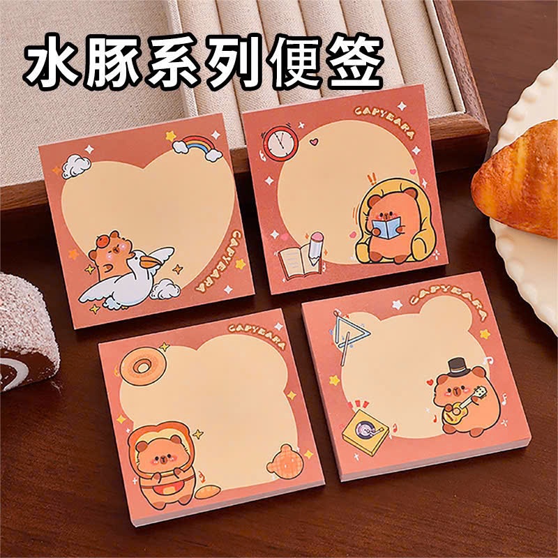 Note Paper 50 Cute Capybara Notes Saka Student Gift | Shopee Malaysia