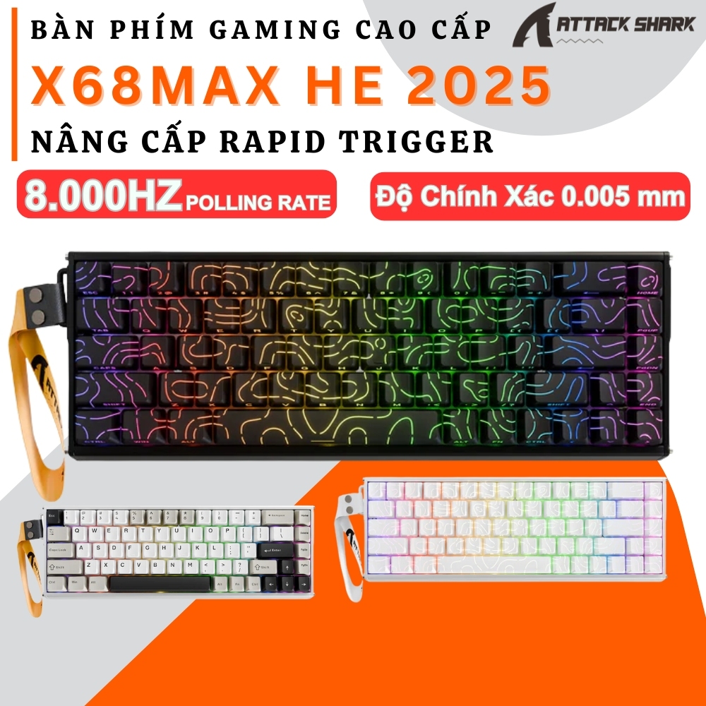 Attack Shark X68MAX Premium Mechanical Keyboard - CNC Aluminum, Rapid ...